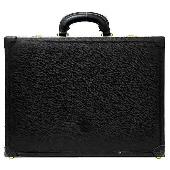 Loewe | Bags | Loewe Attache Case Black Gold Anagram Leather Gp Key ...